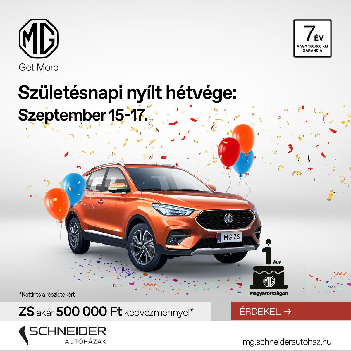 Egy éves az MG autómárka Magyarországon! - Schneider Autóház
